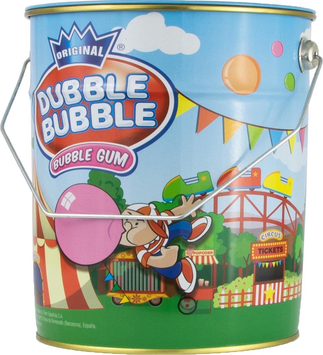 Dubble Bubble kauwgomballen Mega Bucket 2KG (1 stuk) | bol.com