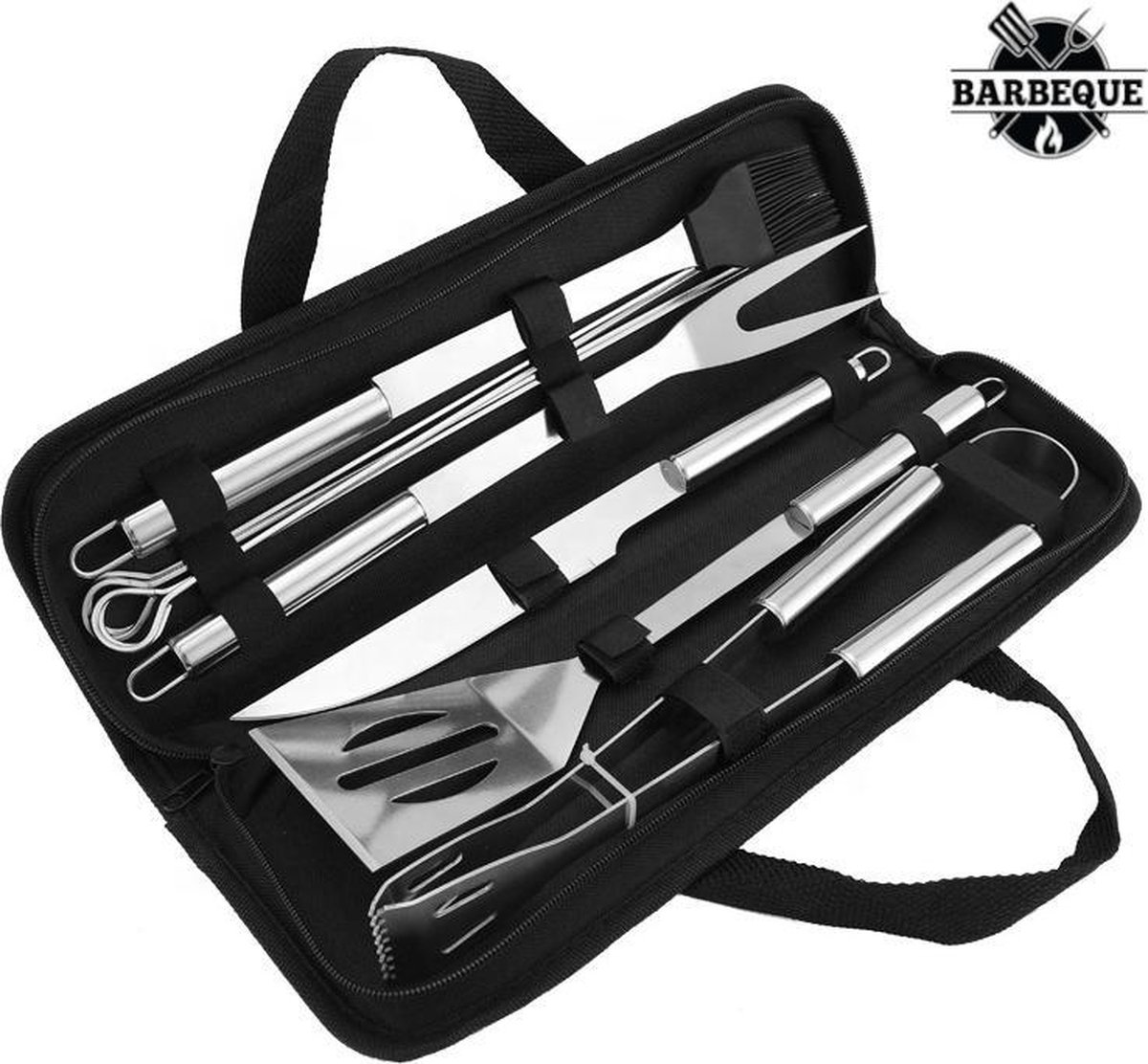 BBQ accesoires set RVS | BBQ gereedschapset | 9 delige set barbeque ...