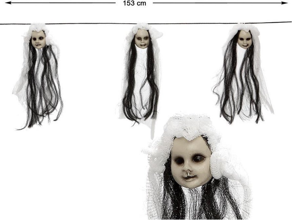 Set de 4 x guirlandes de décoration de fête avec têtes de poupées ...