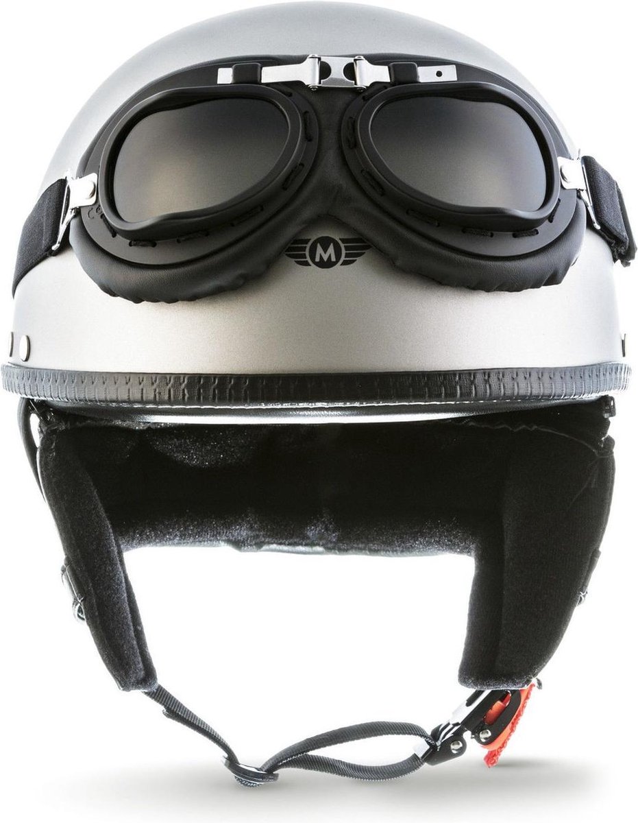 MOTO D23 braincap, Titan Grijs, open scooter, motor helm voor bv harley ...