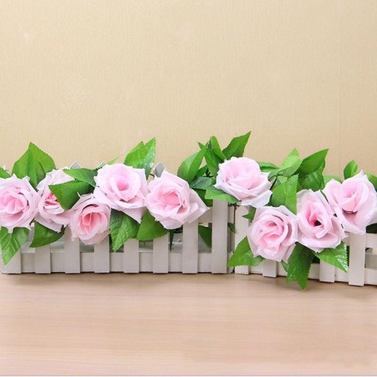 Decoratieve Klimop Slinger Met Kunst Rozen - Hedera Helix Nep Roos ...