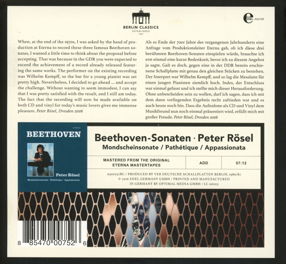 Peter Rösel - Beethoven: Klaviersonaten Op. 27 (Nr.2), 13,57 (CD ...