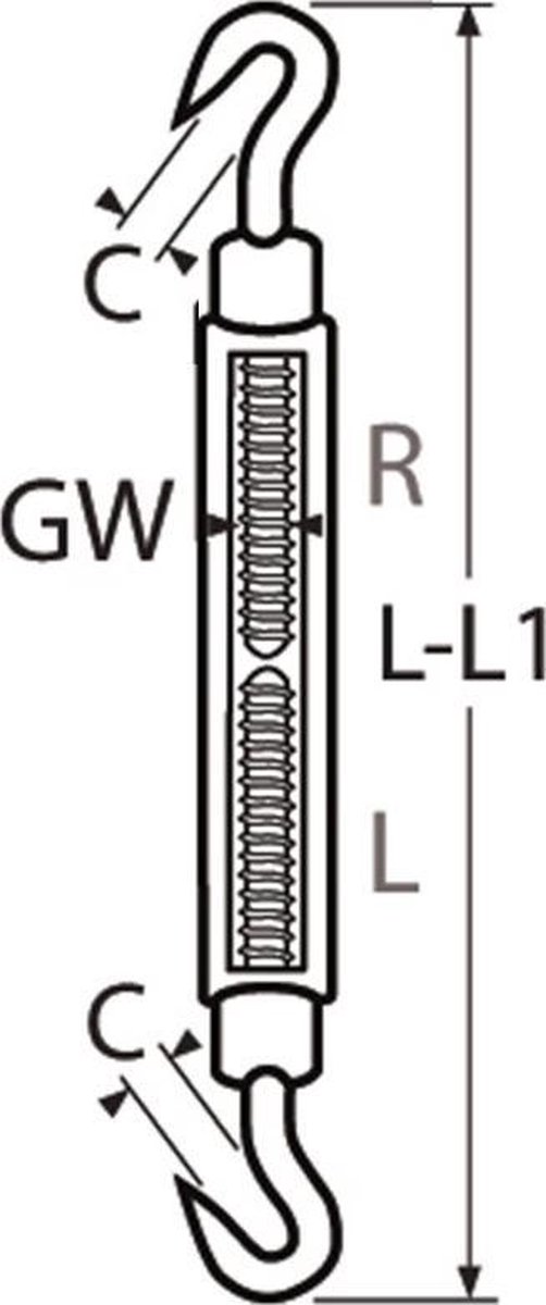 Spanner haak/haak, M10 | bol