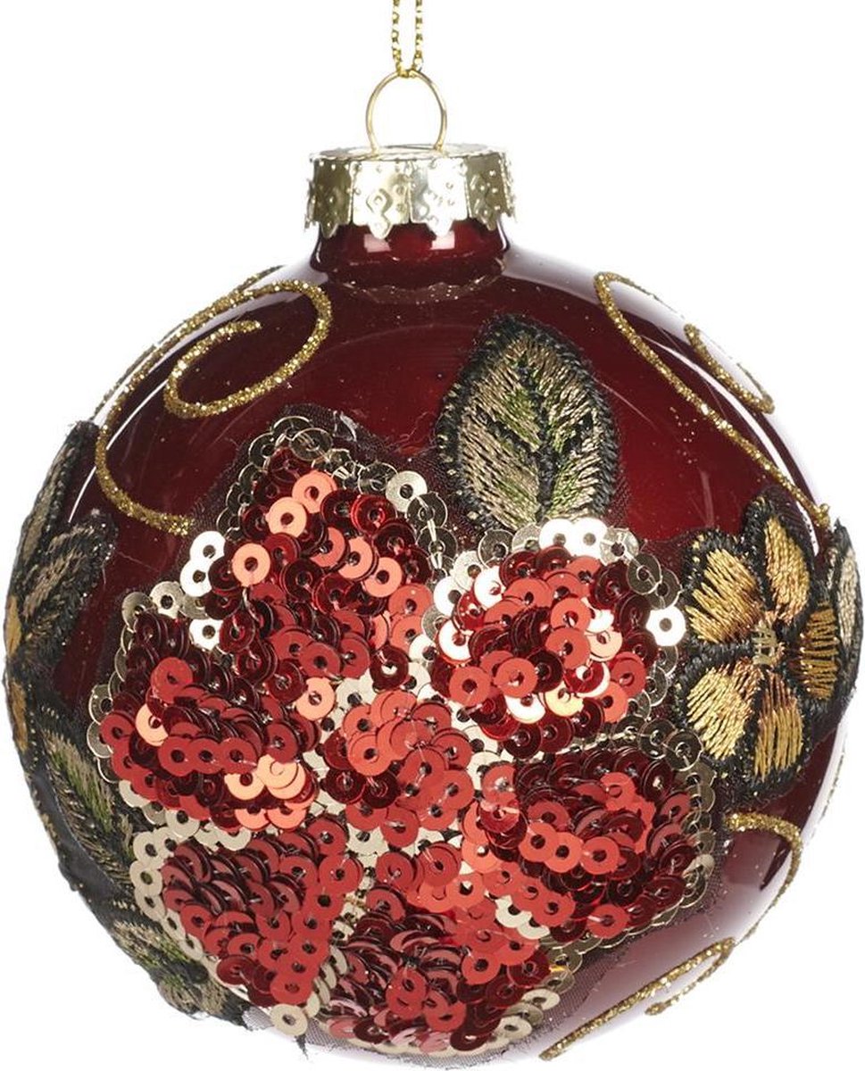 Goodwill Kerstbal Glas Rood-Groen D 8 cm Voordeelaanbod per 2 stuks | bol