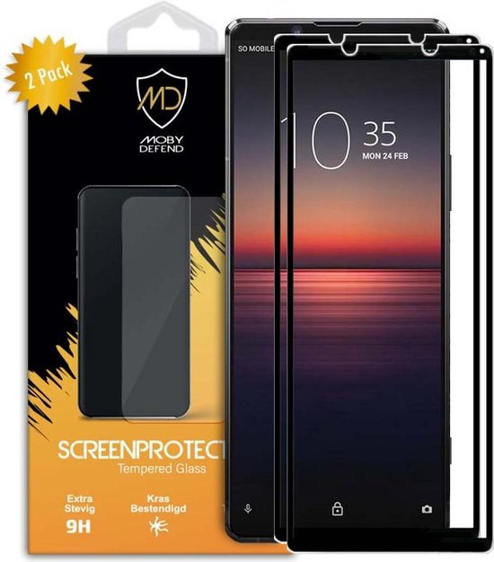 2-Pack Sony Xperia 1 II Screenprotectors - MobyDefend Gehard Glas ...