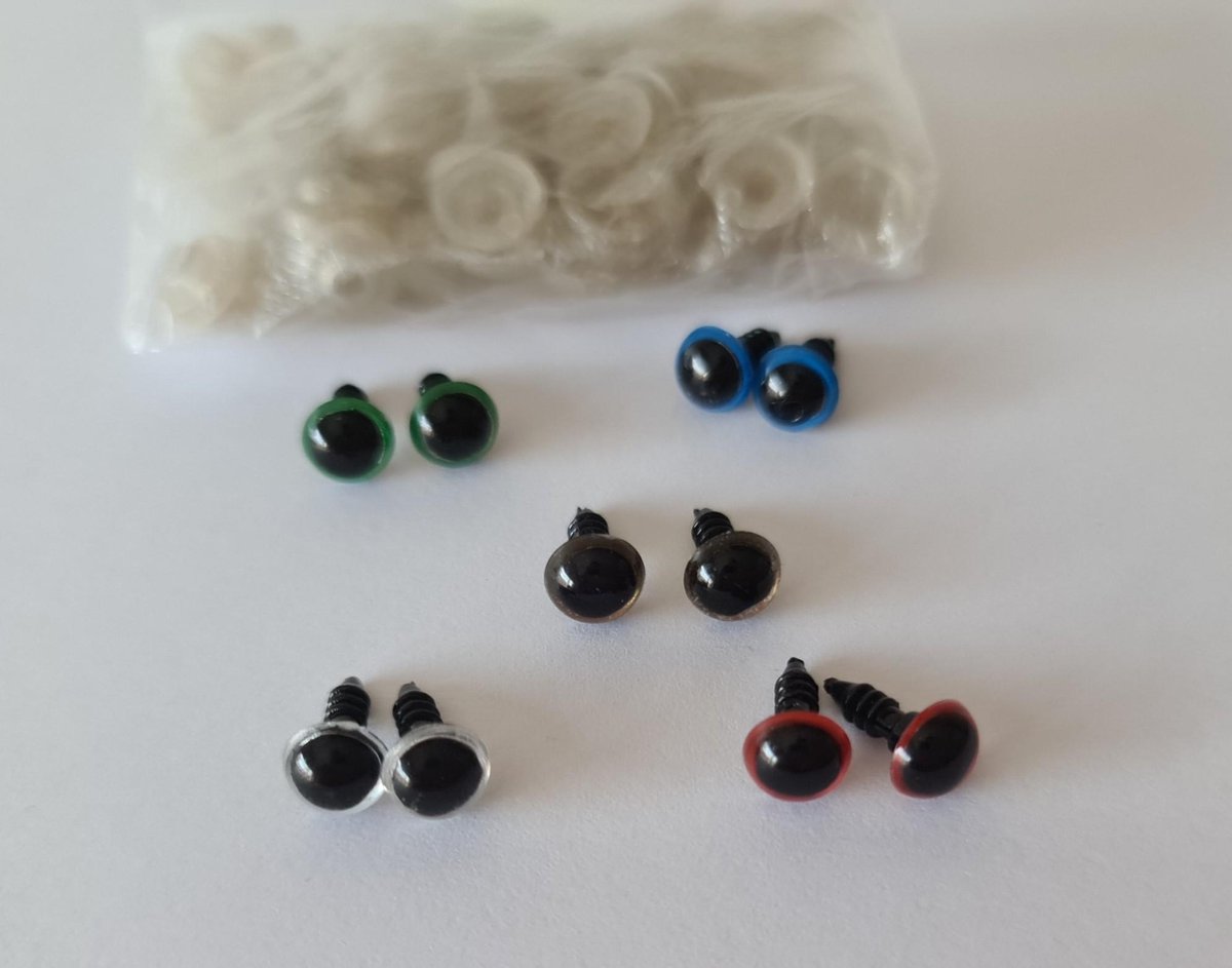 Veiligheidsoogjes - Knuffel oogjes - Beren oogjes - Met Sluitringen - 5 ...