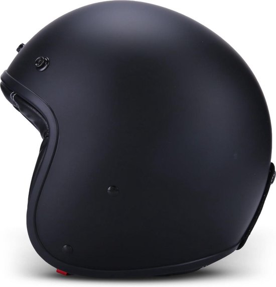 Rebel R10 Mat Zwart Jethelm Retro Duitse motorhelm, XL, hoofdomtrek 61 ...