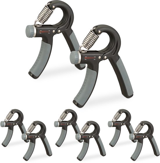 8x knijphalter - handknijpers - handtrainer - instelbare weerstand ...