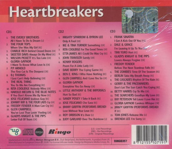Heartbreakers -3Cd-, V/a | CD (album) | Muziek | bol