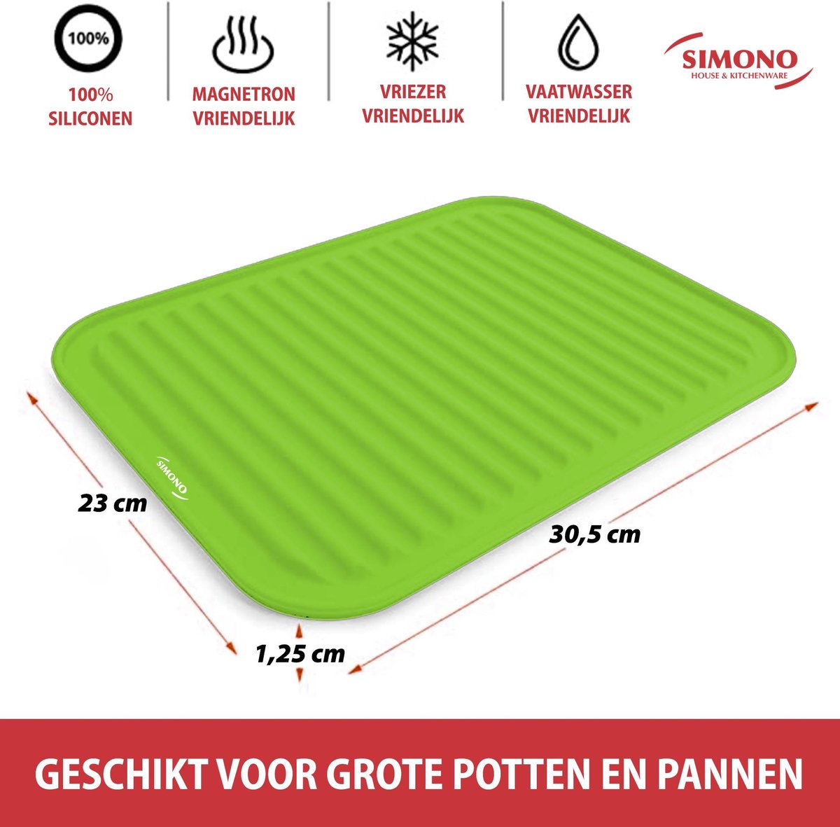 Simono - Hittebestendige Pannenonderzetters - Rechthoekige Siliconen ...