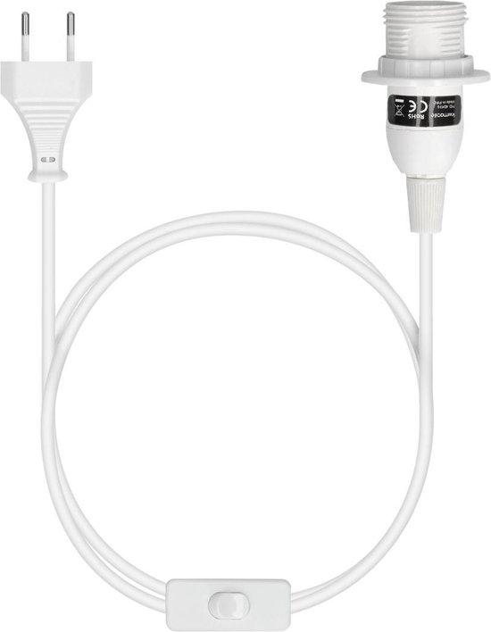 kwmobile E14 fitting met schakelaar - Lampfitting met snoer en stekker ...