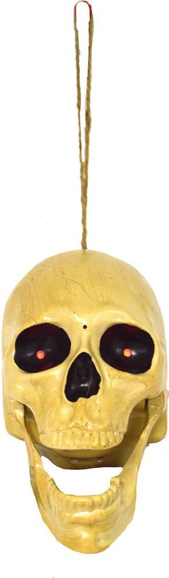 Zingend hoofd skelet met bewegende mond - Feestdecoratievoorwerp ...