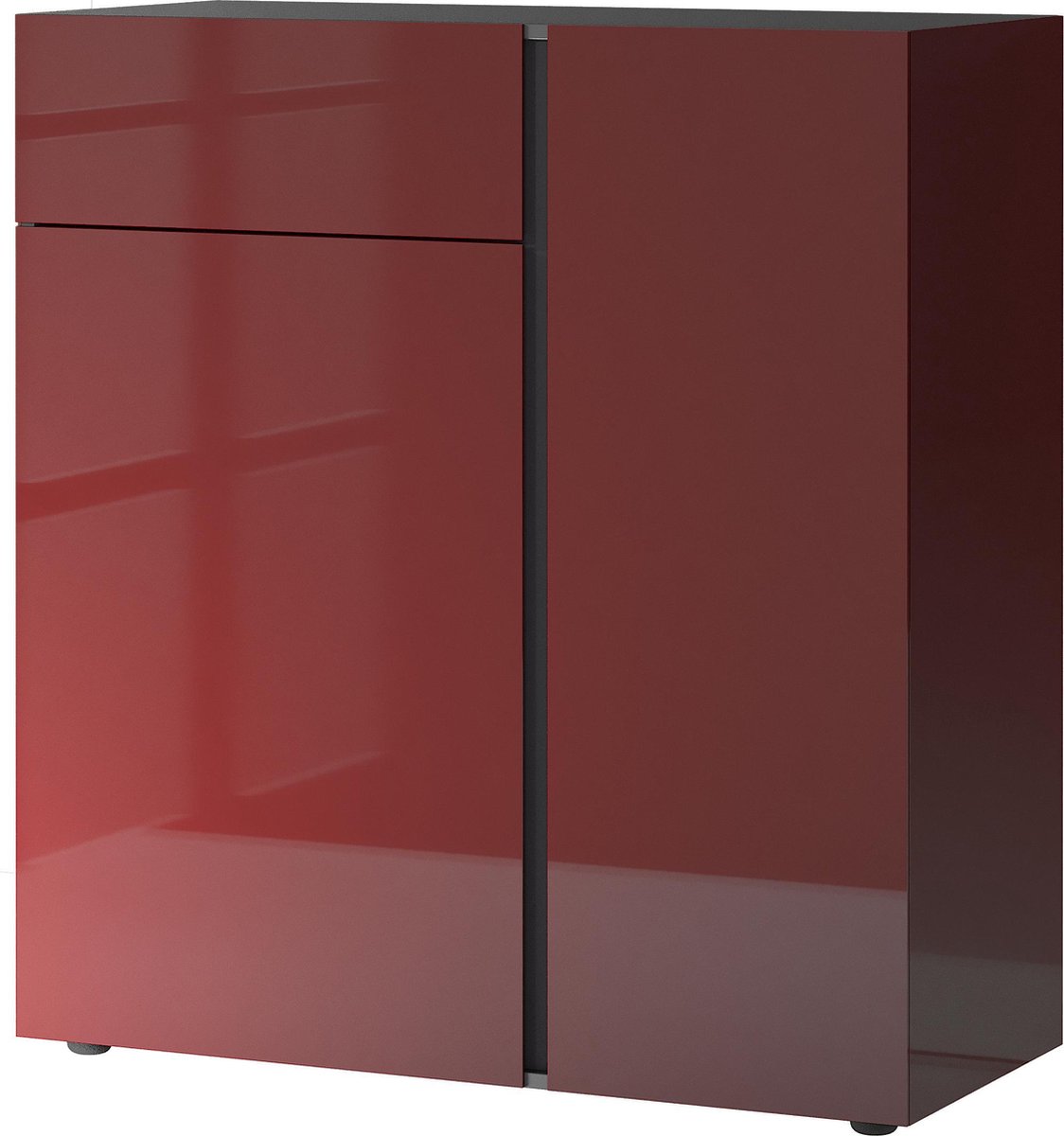 Germania Mesa Opbergkast met Lade Grafiet / Robijnrood | bol.com