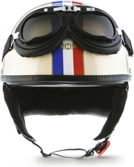 MOTO D23 braincap, France, halve helm, pothelm voor scooter en motor ...