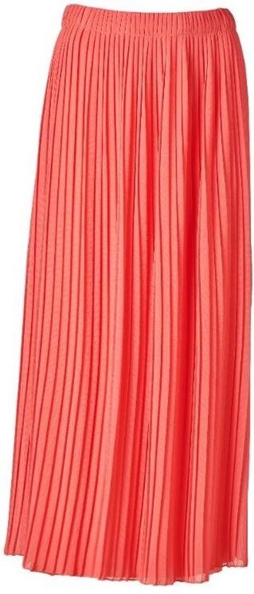 Dames plisse rok koraal lang | Maat Onze size (XS-XL) | bol