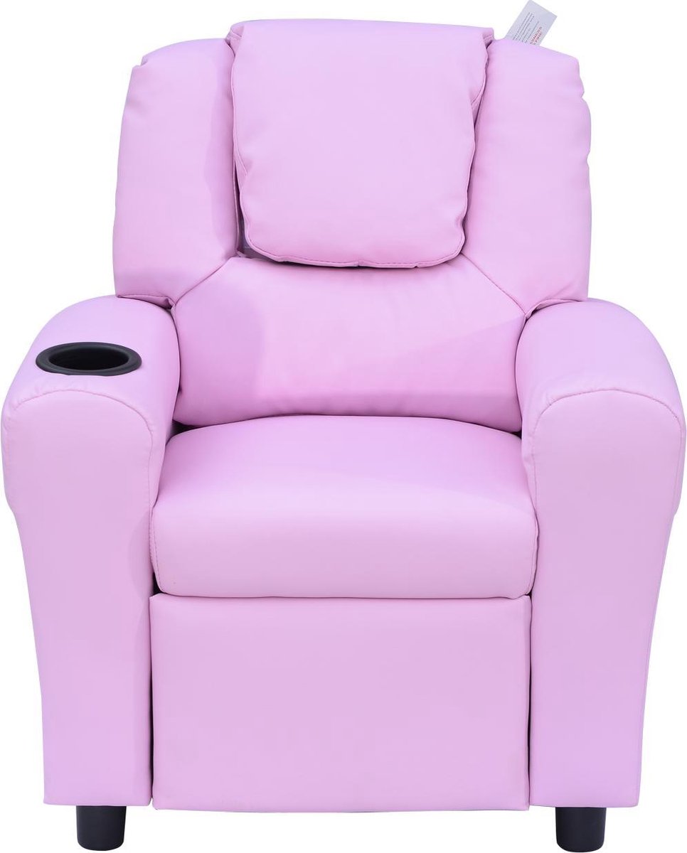Kinderfauteuil Mini voor 3-6 jr. met ligfunctie Roze - Kinderstoel ...