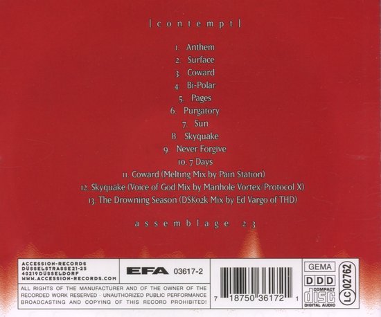 Assemblage 23 - Contempt (CD), Assemblage 23 | CD (album) | Muziek | bol