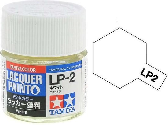 Tamiya LP-2 White - Gloss - Lacquer Paint - 10ml Verf potje | bol