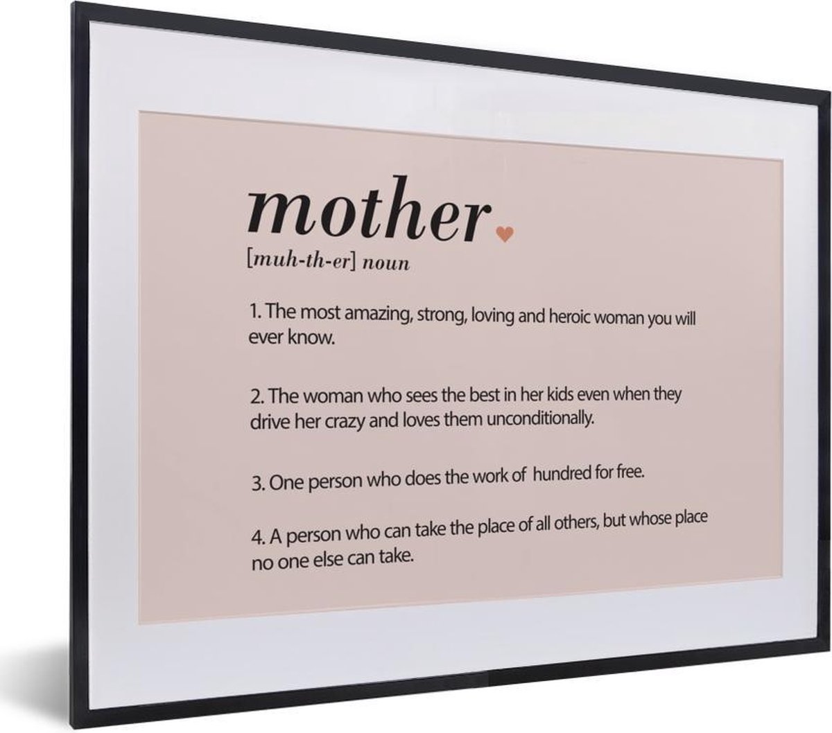 Fotolijst incl. Poster - Mama definitie - Woordenboek - Moeder - Quotes ...