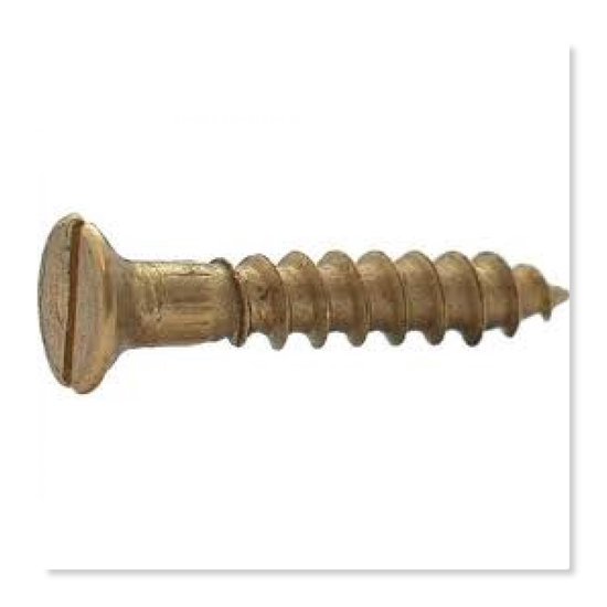 Deltafix. Hout schroef. PLAT-KOP 2.5 x 16 MM. Lang. MESSING 20 stuks ...