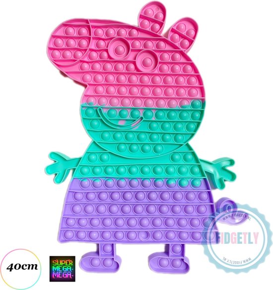 FIDGETLY | Fidget toys Pop it | Mega POPIT | Peppa Pig | 40 cm | bol