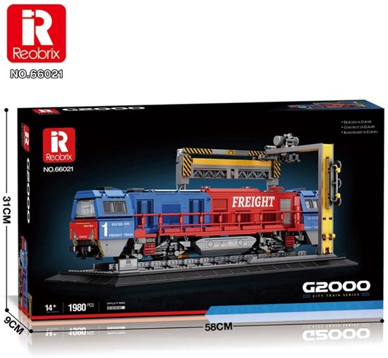 Reobrix 66021 G2000 Vracht trein retro classic bouwset | Locomotief ...