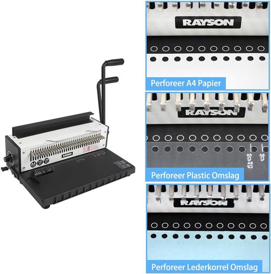 Professionele Draad/Kam Binder Machine voor A4 - 130 Vel Capaciteit - 3 ...