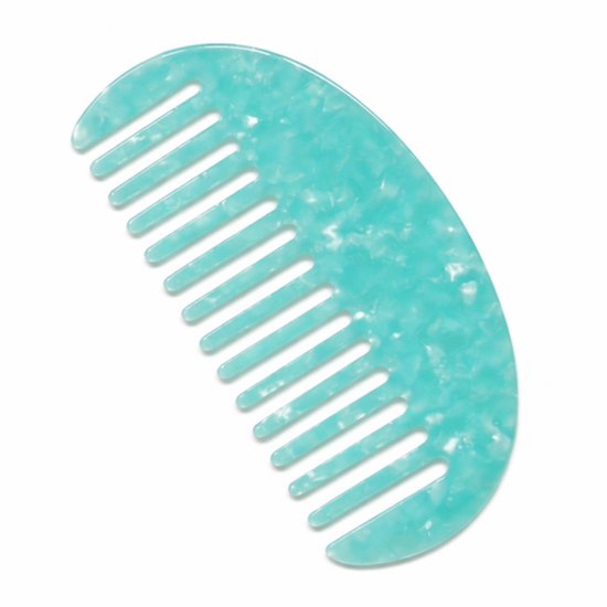 Haarkam – Acetaat – Brede Tanden – Alle Haartypes – Blauw | bol