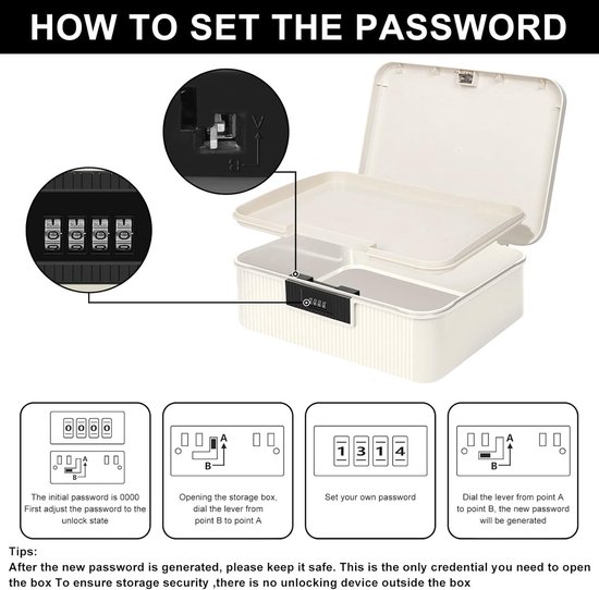 Lockable Box - 2 Layers ABS Medicine Box - Combination Lock - Medicine ...