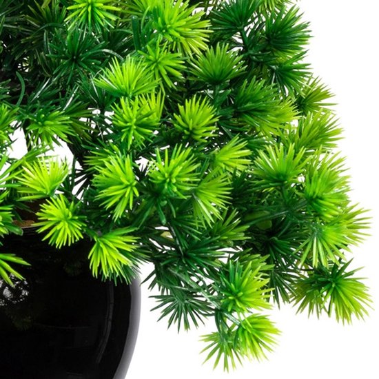 Kopu kunstmatige bonsaiboom van larikshout, 60 cm hoog, met zwarte pot ...