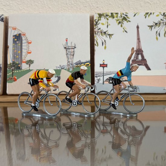 Bernard & Eddy Miniatuur Wielrenners Belgische trui - Handgeschilderd ...
