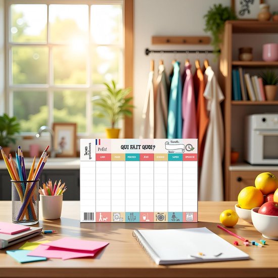 A3 Weekplanner voor Gezinnen - Groot Weekoverzicht voor Huis & School ...