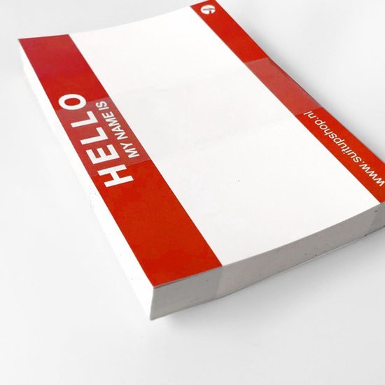 Hello My Name is stickers - 250 stuks - Rood - Weerbestendig | bol