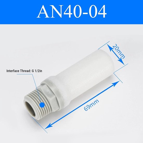 Geluiddempers voor Pneumatische Systemen - Set van 10 - G1/2in - Hoge ...
