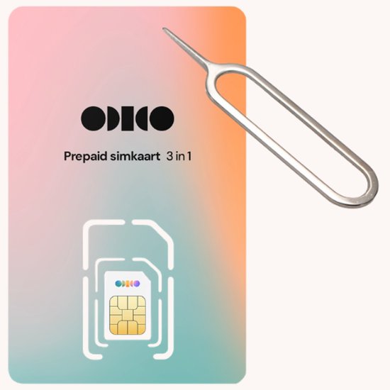 Odido prepaid simkaart met 5,- en handig pinnetje | bol