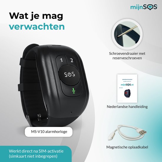 MijnSOS® SOS Noodknop - Alarmknop voor Ouderen - GPS Tracker 4G ...