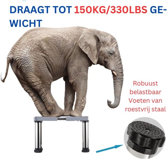 NBAP® Wasmachine Verhoger - Ombouw - Kast - Grijs | bol