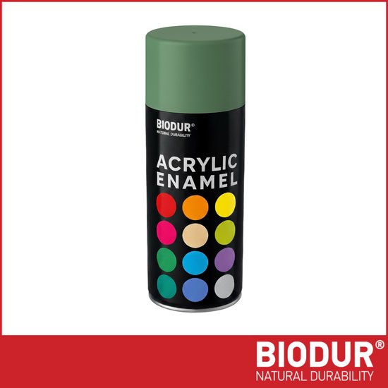 Biodur - Universele Acrylverf - Mintgroen Glanzend Ral 6029 - 400 Ml | bol