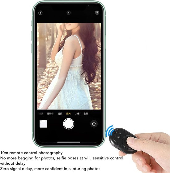 Camera Sluiter Afstandsbediening, Bluetooth Draadloze Selfie Knop ...