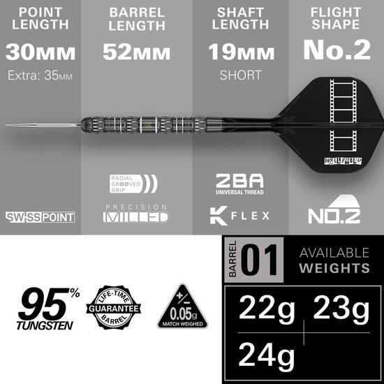 Target Chris Dobey 95K Swiss Point 95% - Dartpijlen | bol