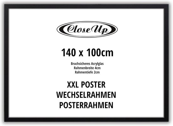 XXL Poster Lijsten 100 x 140 cm Zwart voor Grote Kunstwerken | bol