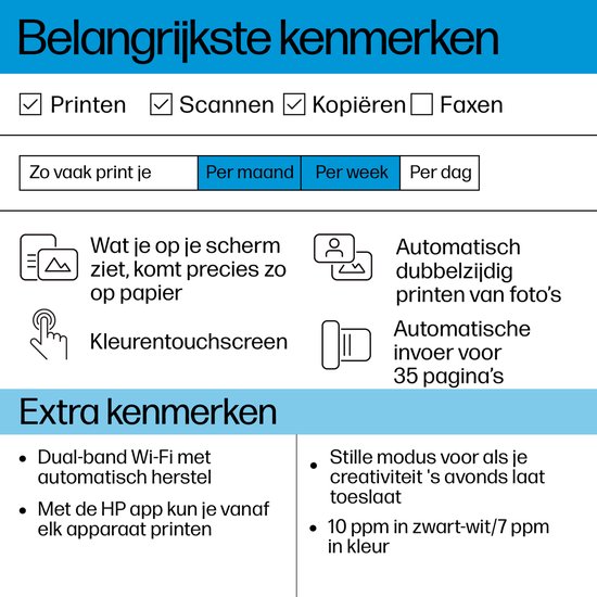 HP ENVY 6520e Printer - All-in-One - Instant Ink - Draadloos - Beige | bol