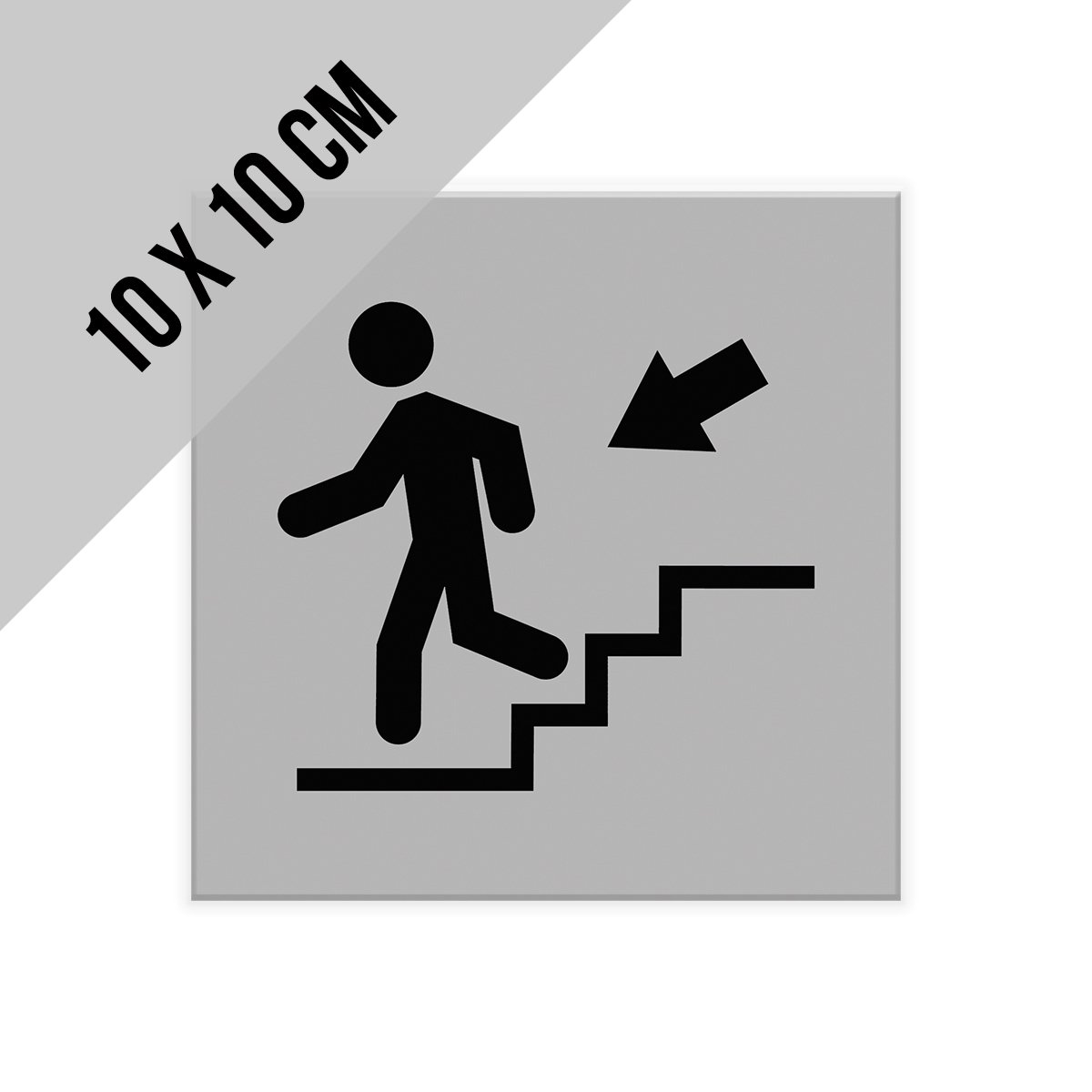 Pictogram Polystyreen | Traphal - Trap naar beneden met pijl | 10 x 10 ...