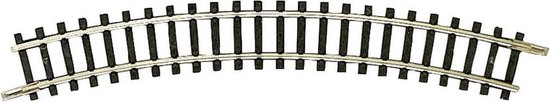 N Fleischmann rails (zonder ballastbed) 22222 Gebogen rails 30 ° 228.2 mm 12 stuk(s) | bol