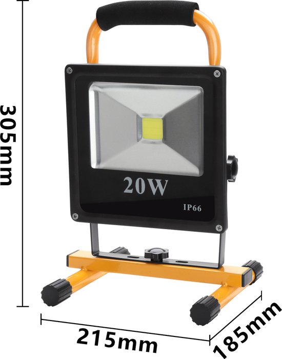 LED Breedstraler LED bouwschijnwerper batterij schijnwerper werklampen ...
