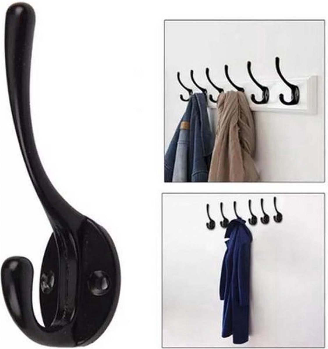 TOJ Kapstokhaken Set van 5 Stuks - Handdoek & Kleding Ophanghaken ...