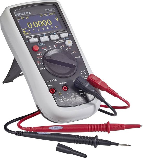 VOLTCRAFT VC890 OLED Handheld multimeter Calibrated to (ISO standards ...