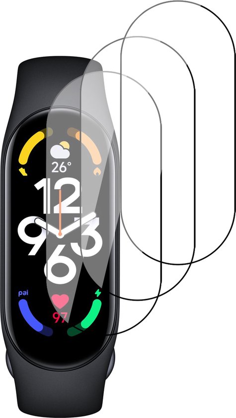 Screenprotector geschikt voor Xiaomi Mi Band 7 - PET Glasfolie Full Screen Protector -... | bol