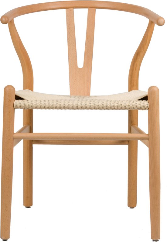 Wishbone Eetkamerstoel - Natural - Beuk hout | bol