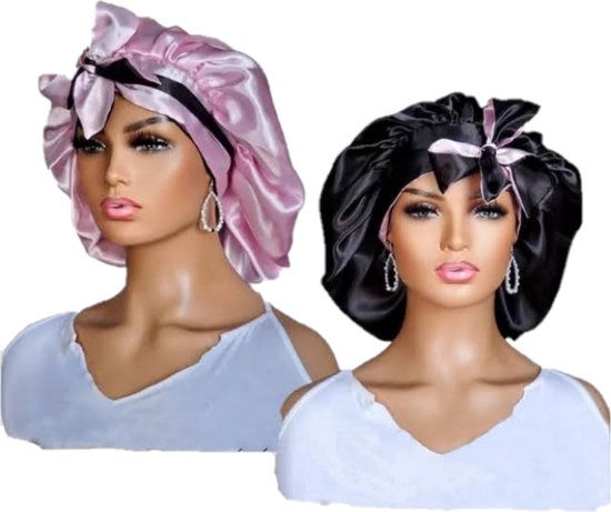Satijnen Slaapmuts - Hair Bonnet - Haar bonnet van Satijn - Satin ...
